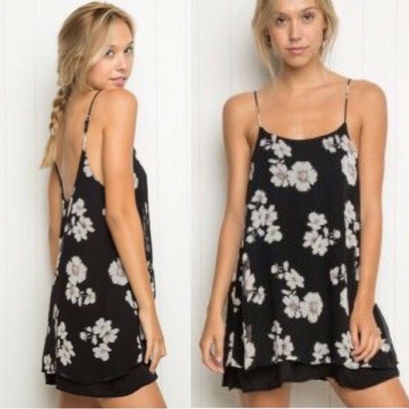 Brandy Melville | Dresses | Rare Brandy Melville Navy Lily Spaghetti ...
